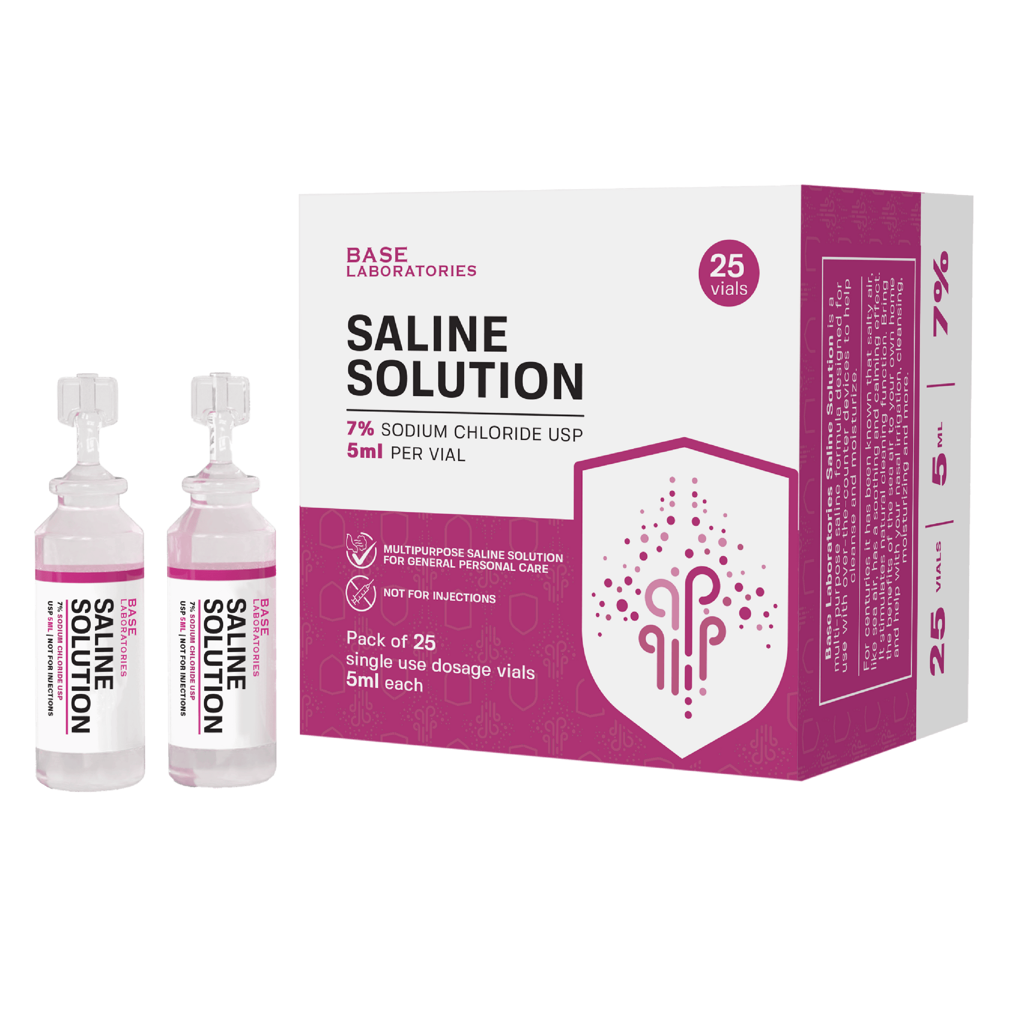 7% Saline Solution Vials for Nebulizer | 25 Pack | Base Labs – Base ...